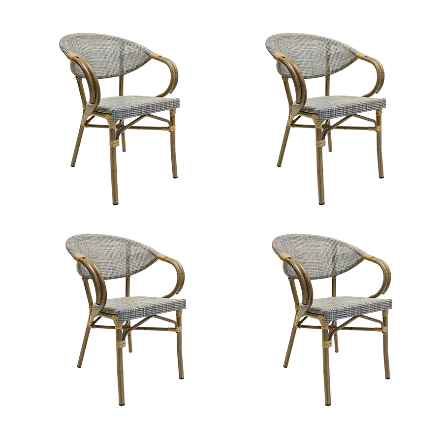 Set de 4 sillas Napoleón Miel